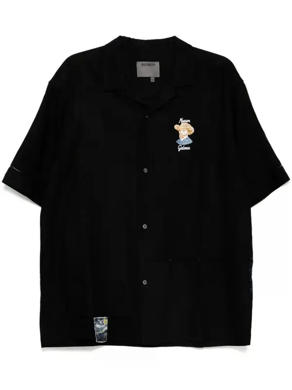 MUSIUM DIV. Logo-embroidered Shirt - Black