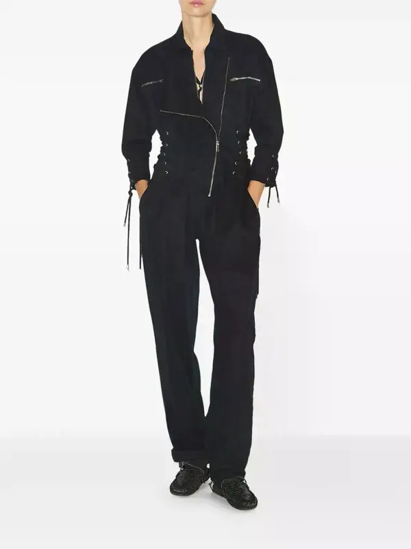 オールインワン・サロペット ISABEL MARANT Black Cotton Irianna Jumpsuit Isabel Marant Irianna Cotton Jumpsuit - Black - 21% Off