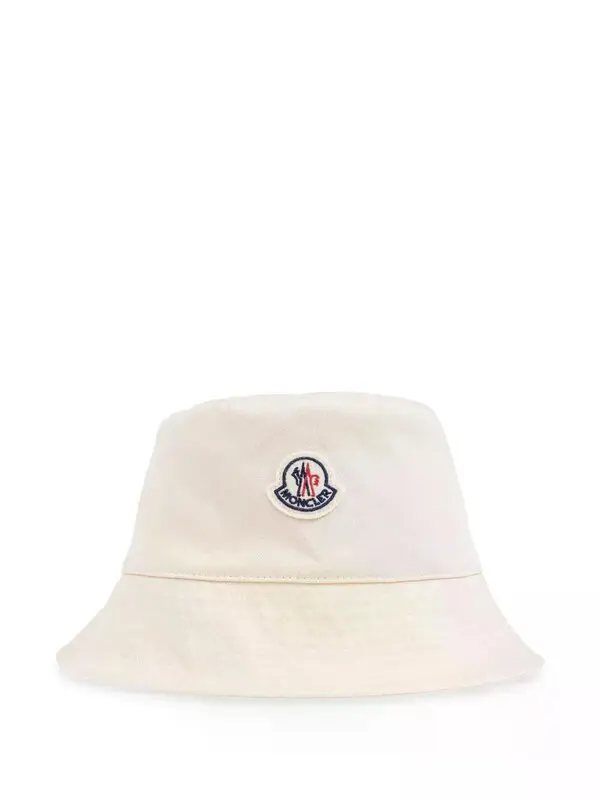 Moncler Logo-patch Bucket Hat - Neutrals