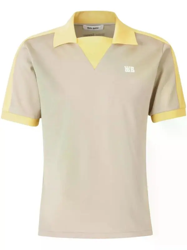 WALES BONNER Embroidered-logo Polo Shirt - Neutrals