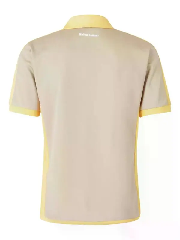 WALES BONNER Embroidered-logo Polo Shirt - Neutrals