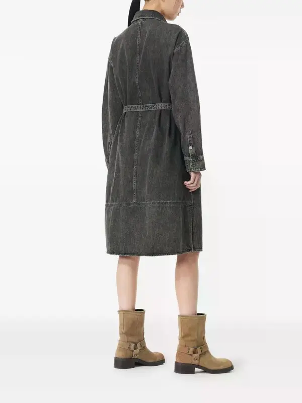 STUDIO TOMBOY Denim Midi Shirt Dress - Black