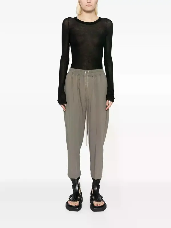 Rick Owens Drawstring Astaires Cropped Trousers