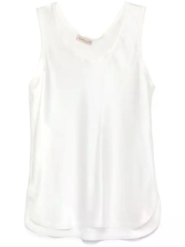 BLANCA VITA Satin Tank Top