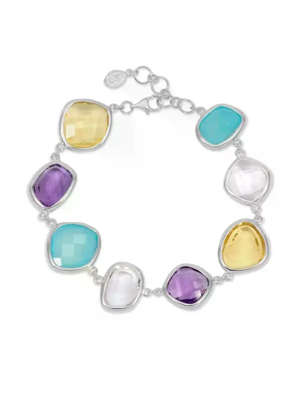 DOWER & HALL Pebble Gemstone Bracelet - Silver
