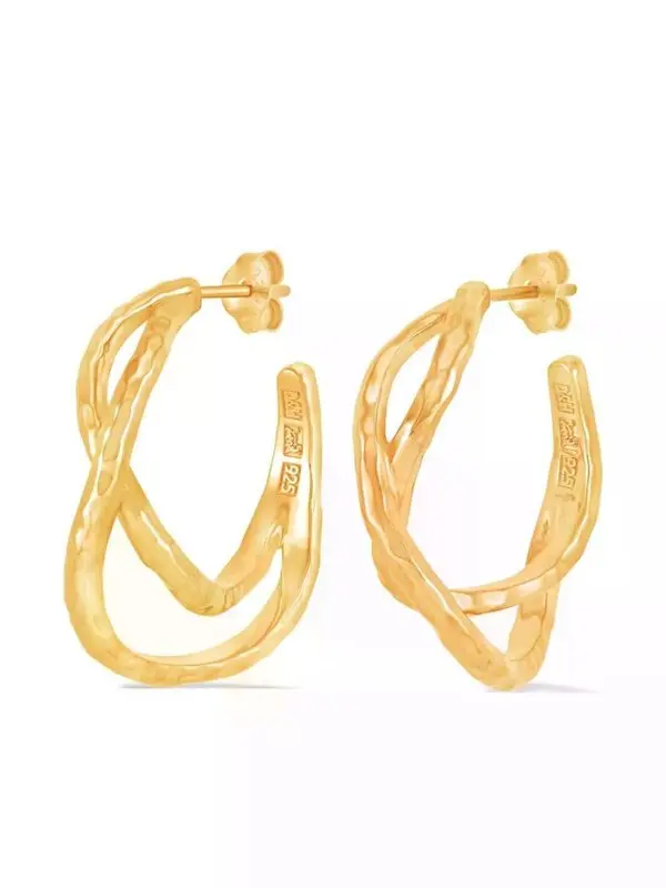 DOWER & HALL Entwined Chunky Twist Infinity Hoop Earrings - Gold