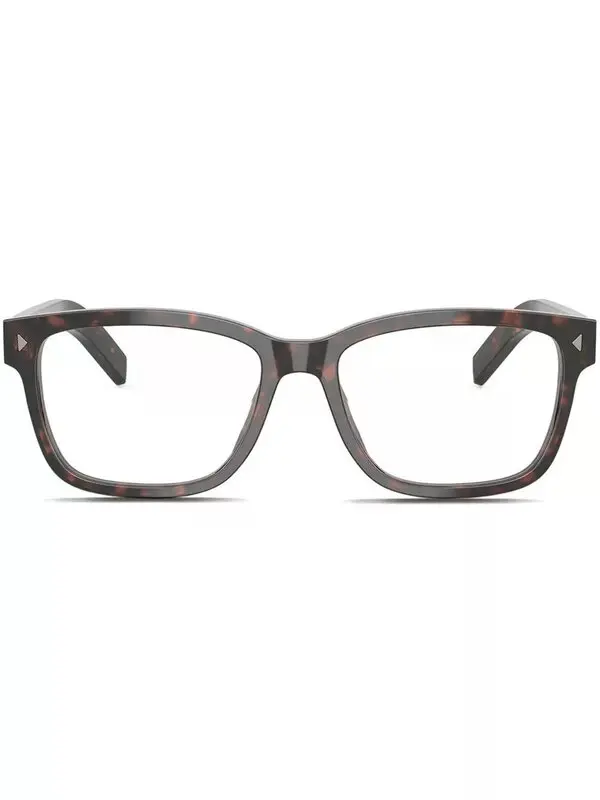 Prada Square Frame Glasses - Brown