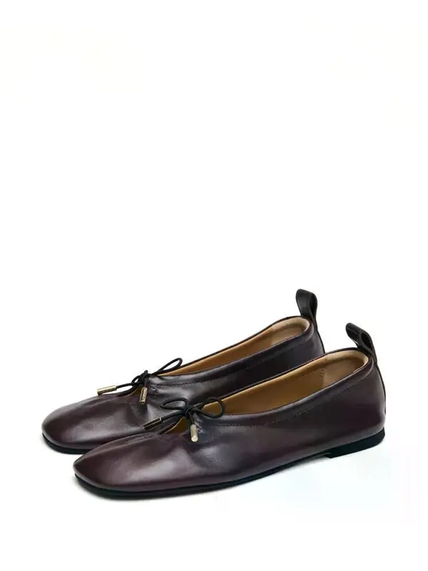 ALOHAS Rosalind Leather Ballet Flats - Brown