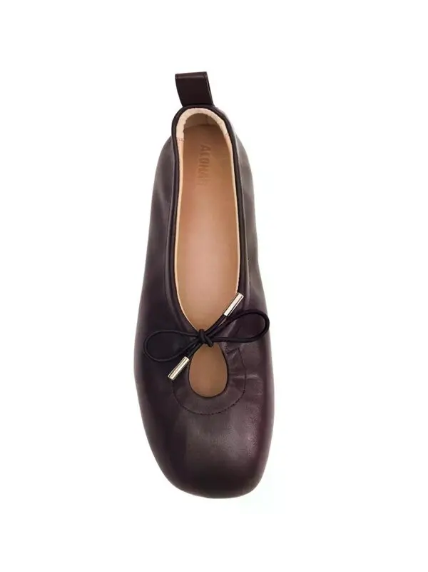 ALOHAS Rosalind Leather Ballet Flats - Brown