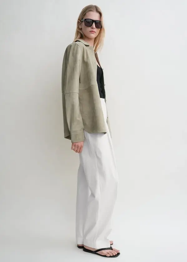 TOTEME Soft Suede Shirt - Beige
