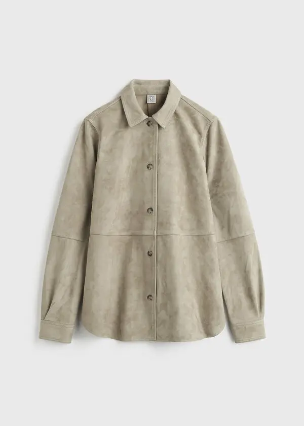 TOTEME Soft Suede Shirt - Beige