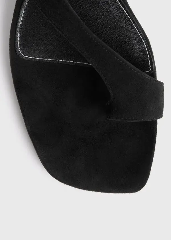 TOTEME Suede Heeled Thong Sandals