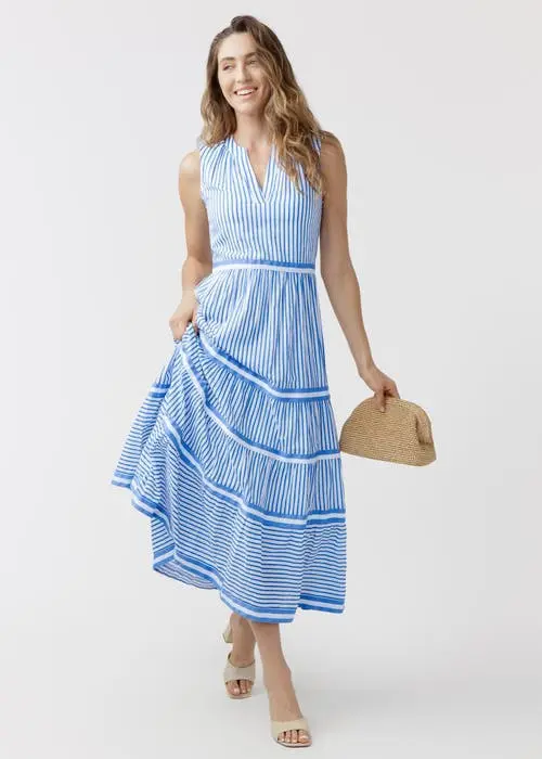 CABANA LIFE Sleeveless Tiered Maxi Dress - Harbor