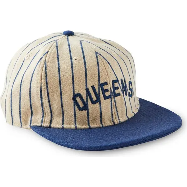 COTTON ON 6 Panel Ball Cap - Dusty Cream Navy Queens