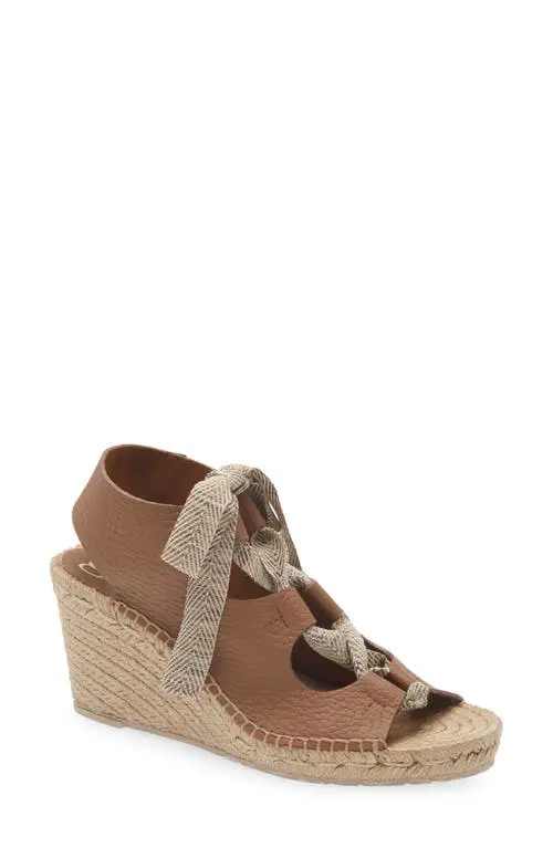 PEDRO GARCIA Otelia Wedge Sandal - Saddle Cervo