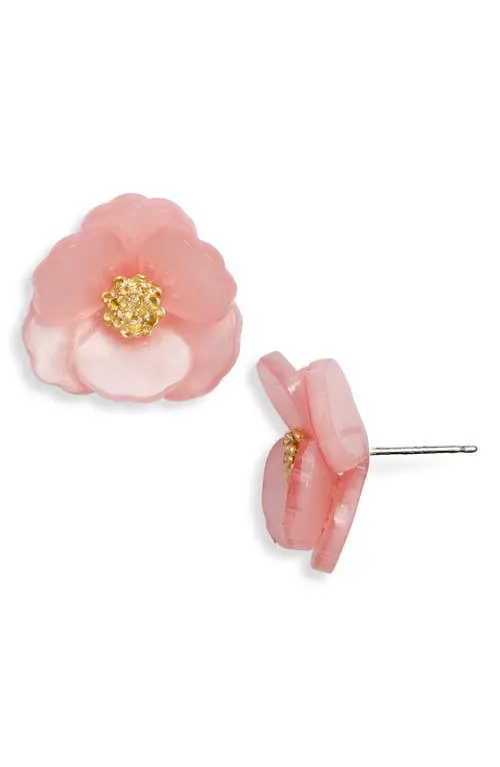 Nordstrom Floral Statement Stud Earrings - Champagne Multi- Gold