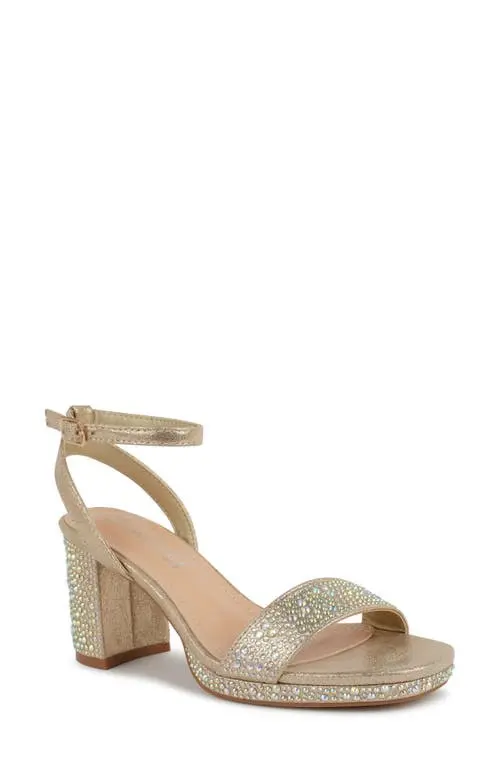 TOUCH UPS Topaz Embellished Sandals - Champagne
