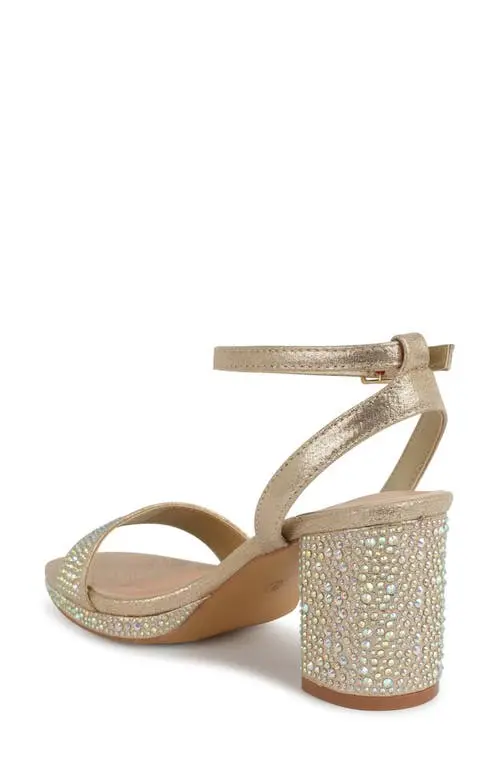 TOUCH UPS Topaz Embellished Sandals - Champagne