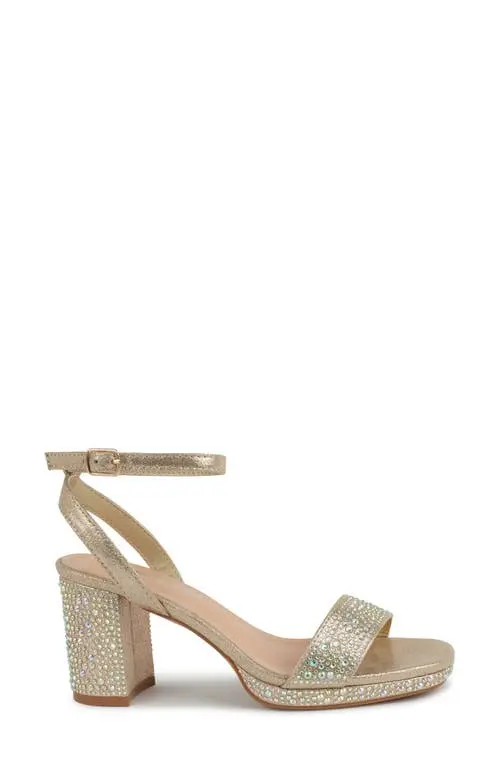 TOUCH UPS Topaz Embellished Sandals - Champagne