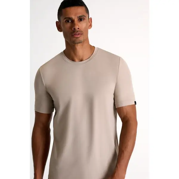 Shan Microfiber Crew Neck T-shirt - Beige