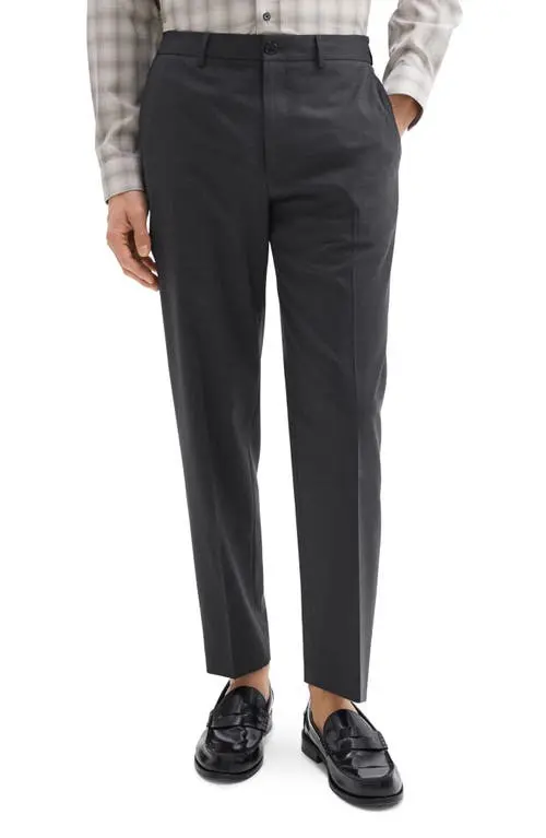 Theory Curtis Motion Wool-blend Trousers - Charcoal Melange