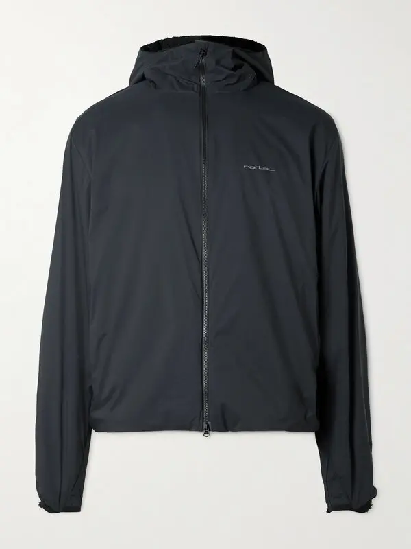 PORTAL Level Alpha Logo-print Fleece-trimmed Recycled-shell Jacket