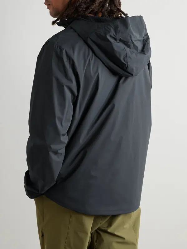 PORTAL Level Alpha Logo-print Fleece-trimmed Recycled-shell Jacket