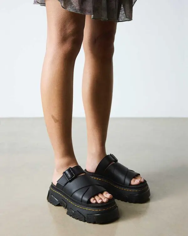 Dr. Martens Mattison Platform Slide Sandals - Black