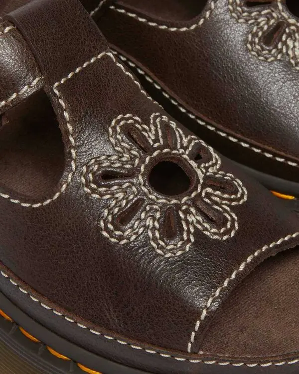 Dr. Martens Dunnet Flower Sandals - Brown