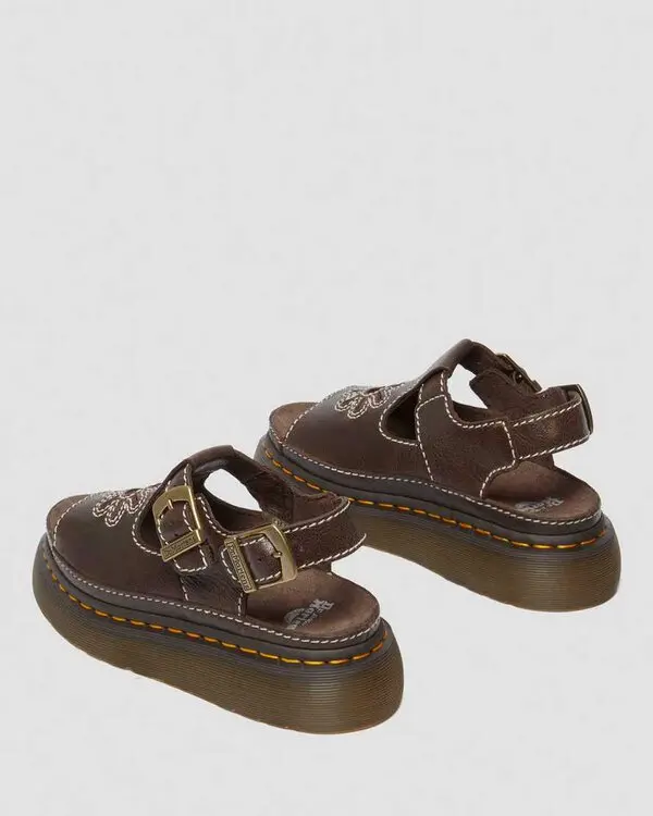 Dr. Martens Dunnet Flower Sandals - Brown