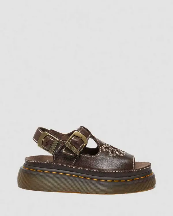 Dr. Martens Dunnet Flower Sandals - Brown