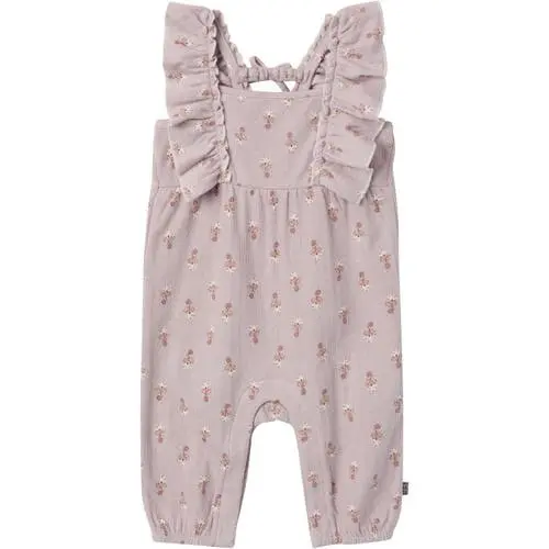 MODERN MOMENTS™ BY GERBER Ruffles Romper - Light Lilac Stamp Fleur