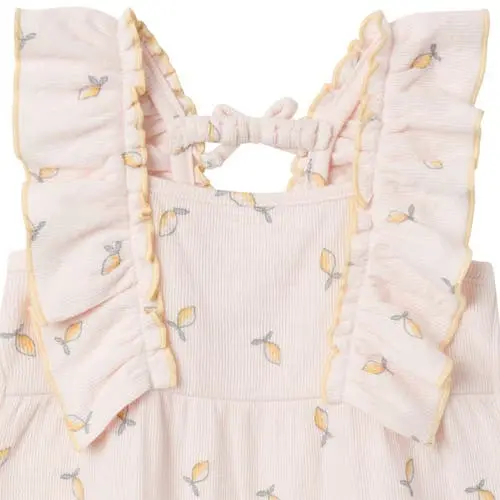 MODERN MOMENTS™ BY GERBER Ruffles Romper - Rose Lemons