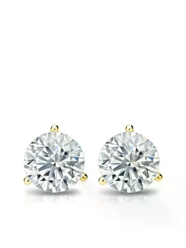 TILLA Luxsly 14kt Gold Diamond Stud Earrings - Yellow