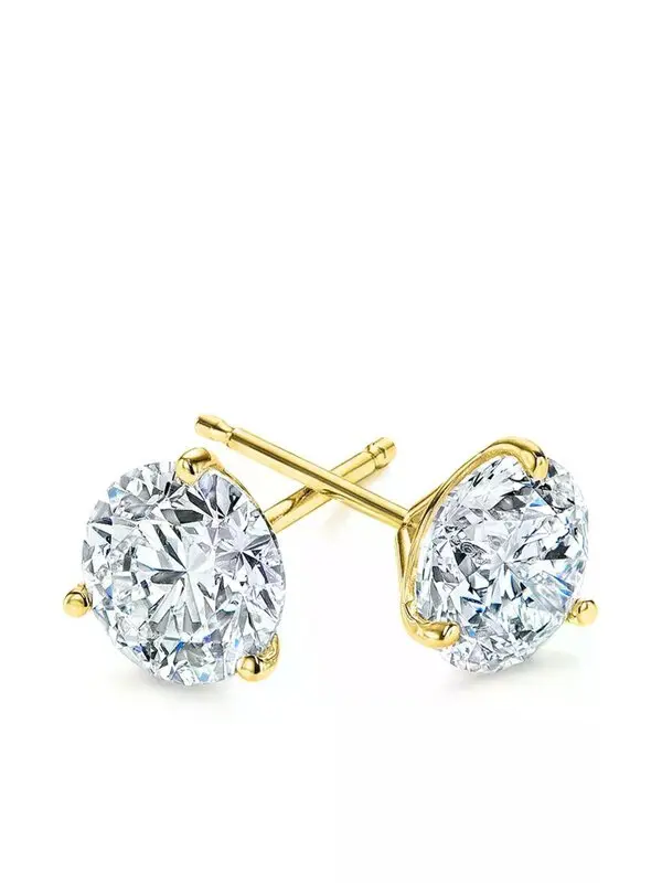 TILLA Luxsly 14kt Gold Diamond Stud Earrings - Yellow