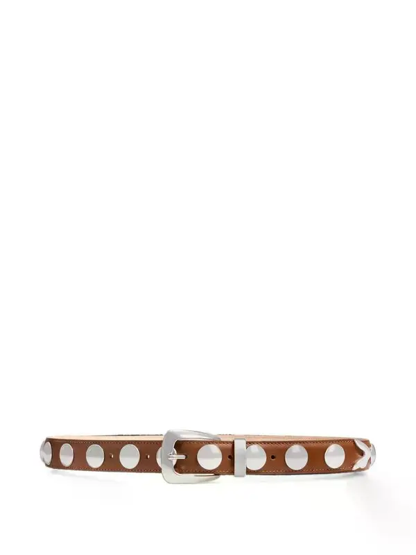 Khaite Benny Studded Belt - Brown