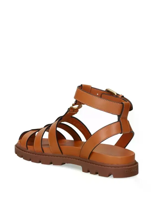 Coach Leather Sandals - Brown