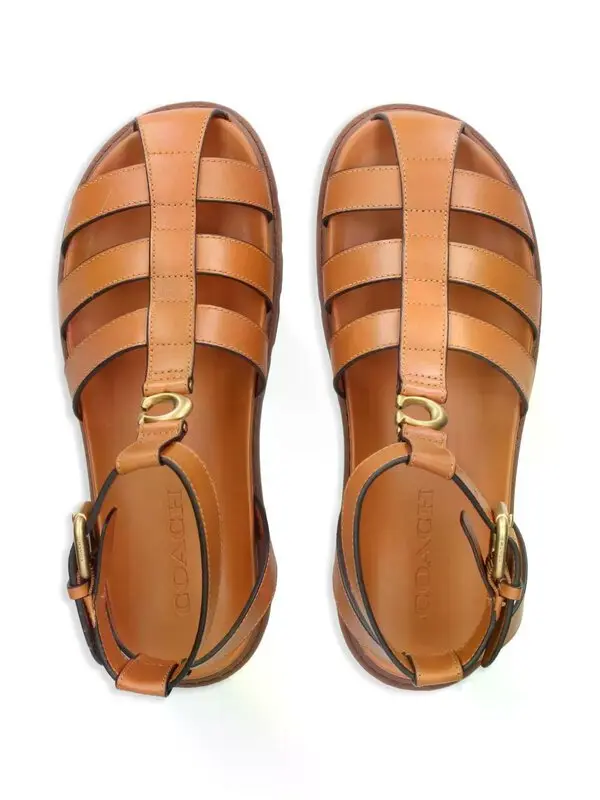 Coach Leather Sandals - Brown