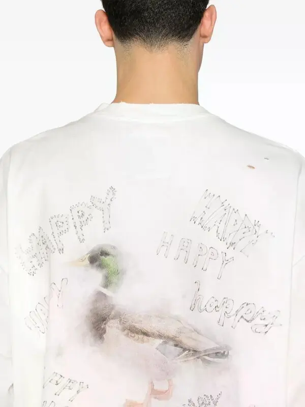 Mihara Yasuhiro Duck Print T-Shirt - White | Editorialist