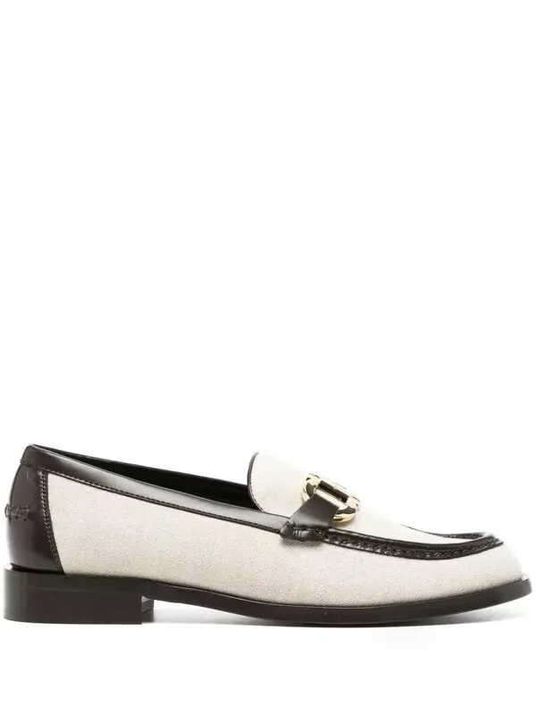 FERRAGAMO Gancini Loafers - Neutrals