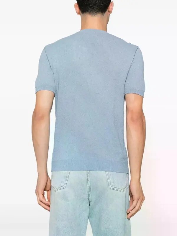 DRUMOHR Textured T-shirt - Blue