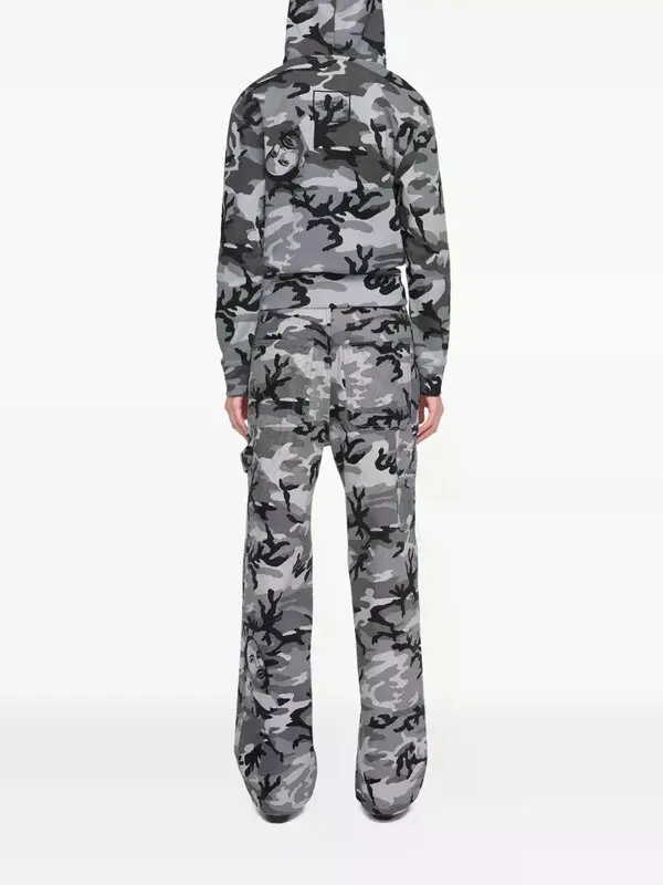Marc Jacobs Logo-embroidered Camouflage Hoodie