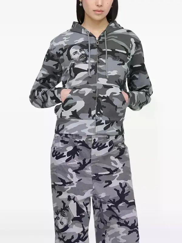 Marc Jacobs Logo-embroidered Camouflage Hoodie