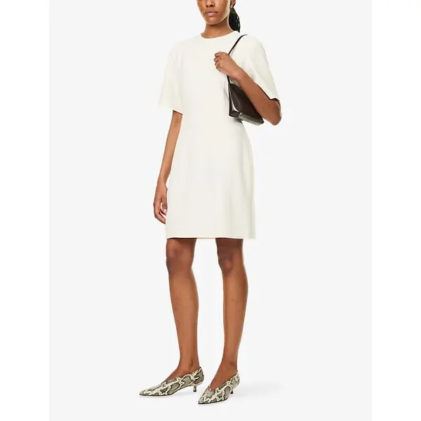 Theory Boxy-Fit Woven Midi Dress In Rice - 51% Off | Editorialist