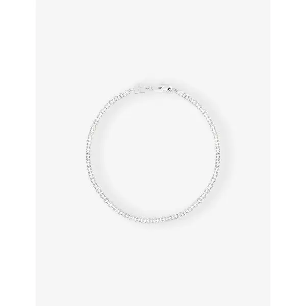 ASTRID & MIYU Tennis Rhodium-plated Bracelet - Silver