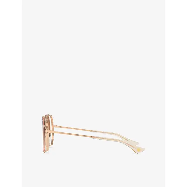 Dita Round-frame Metal Sunglasses