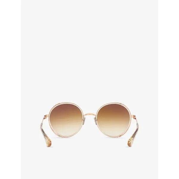 Dita Round-frame Metal Sunglasses