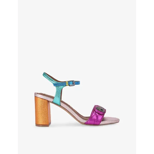 Kurt Geiger Kensington Langley 75 Metallic Leather Heeled Sandals