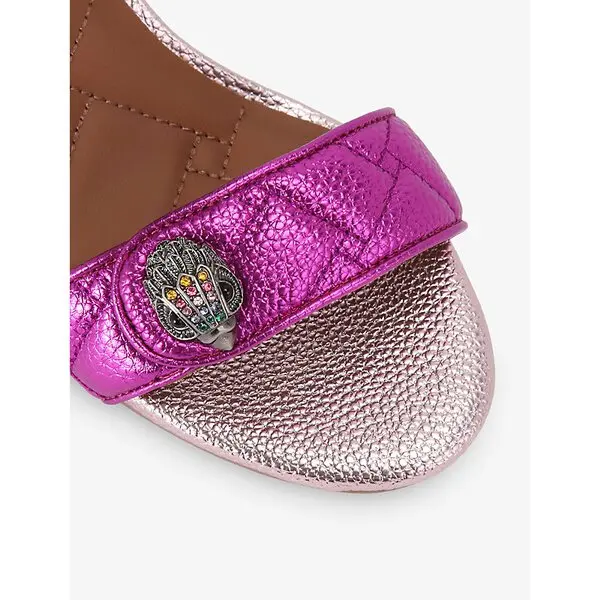 Kurt Geiger Kensington Langley 75 Metallic Leather Heeled Sandals