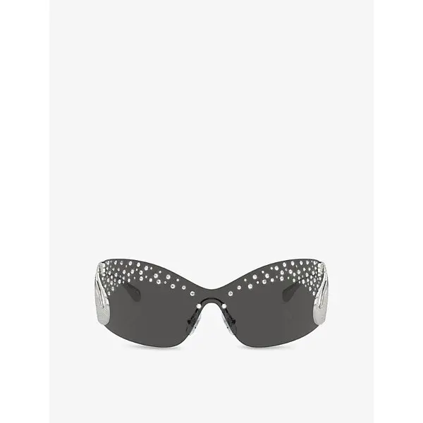 SWAROVSKI Sk7020 Irregular Sunglasses - Silver